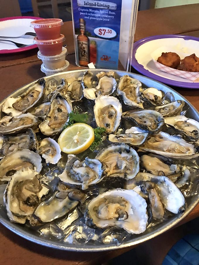 Two dozen reasons to smile! These oysters are so fresh, they might just start gossiping about the other seafood.