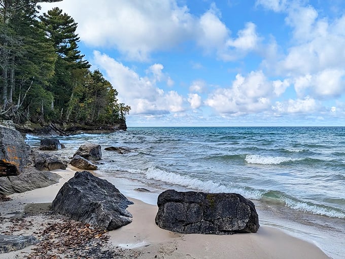 Beach day, Great Lakes style: Who needs palm trees when you've got pristine sand and refreshing (read: brisk) waters of Lake Superior?