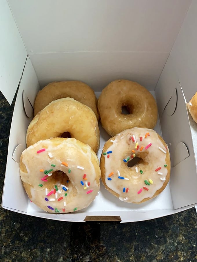 Donut nirvana achieved! These golden-glazed wonders are so perfectly formed, they could make Michelangelo weep with envy.