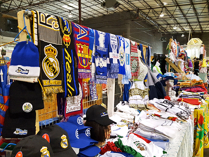 A sports fan's paradise! Score some team spirit without breaking the bank. It's like raiding Derek Jeter's closet, but with better prices.