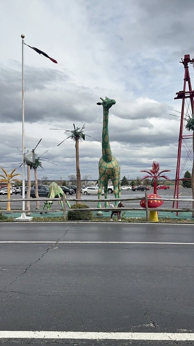Who knew Ohio had giraffes? This quirky outdoor menagerie adds a touch of whimsy to your shopping safari.