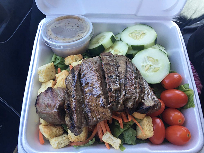 Who says you can't have your steak and eat your greens too? This garden salad proves that opposites really do attract.