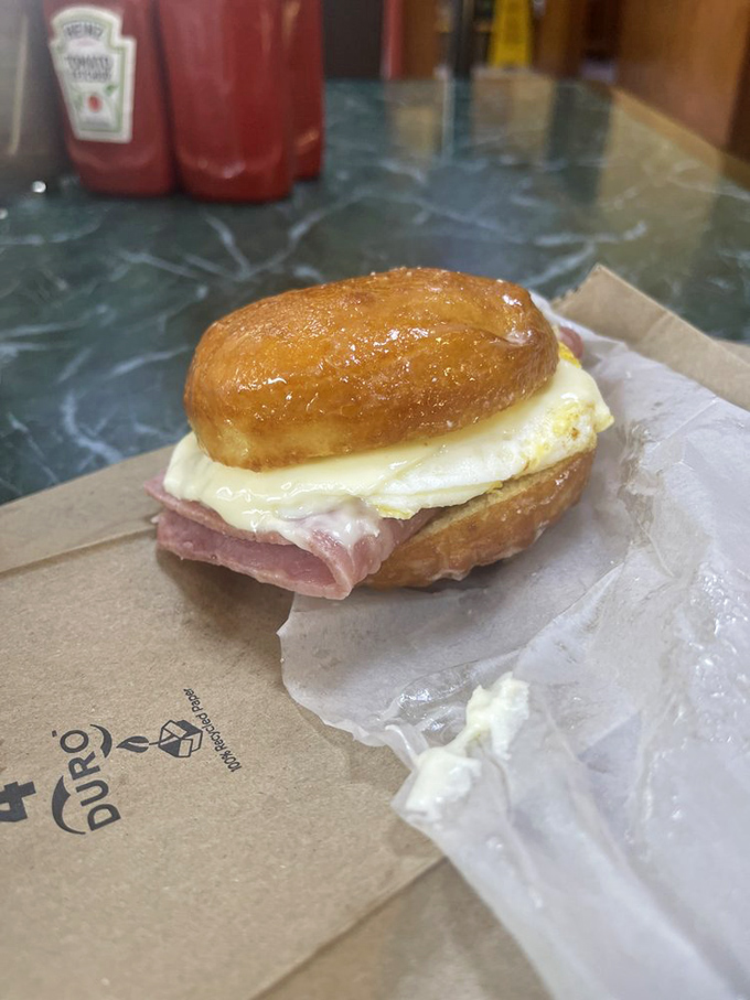 The breakfast of champions! This glazed donut sandwich is what happens when comfort food meets pure indulgence.