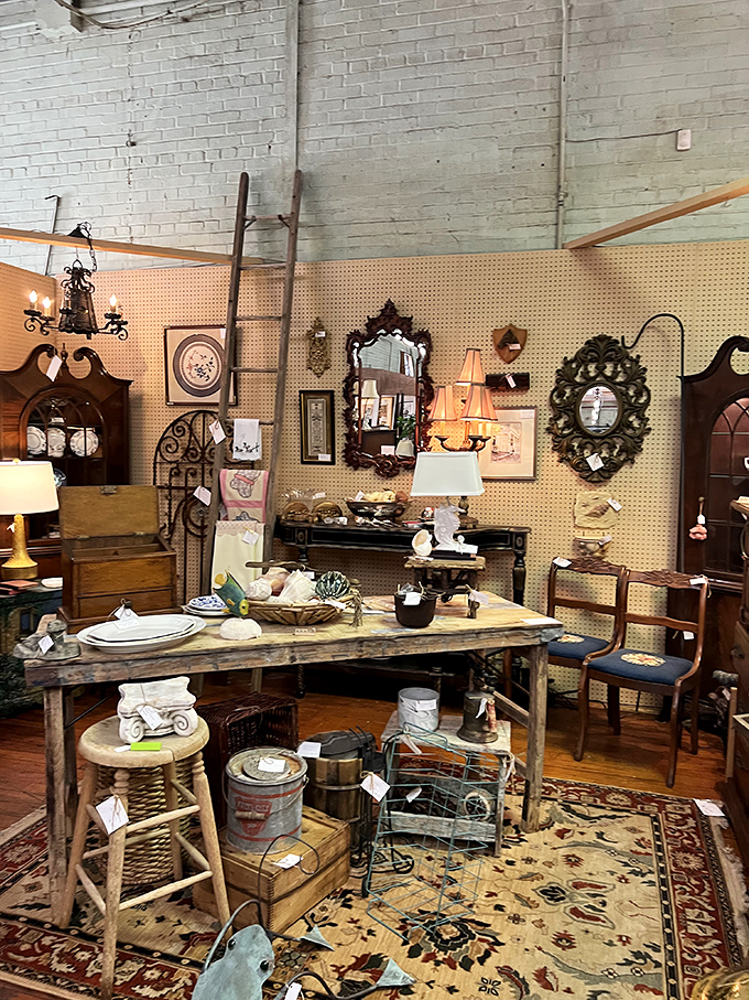 Mirror, mirror, on the wall, who's the most eclectic of them all? This booth's a feast for the eyes and the imagination.