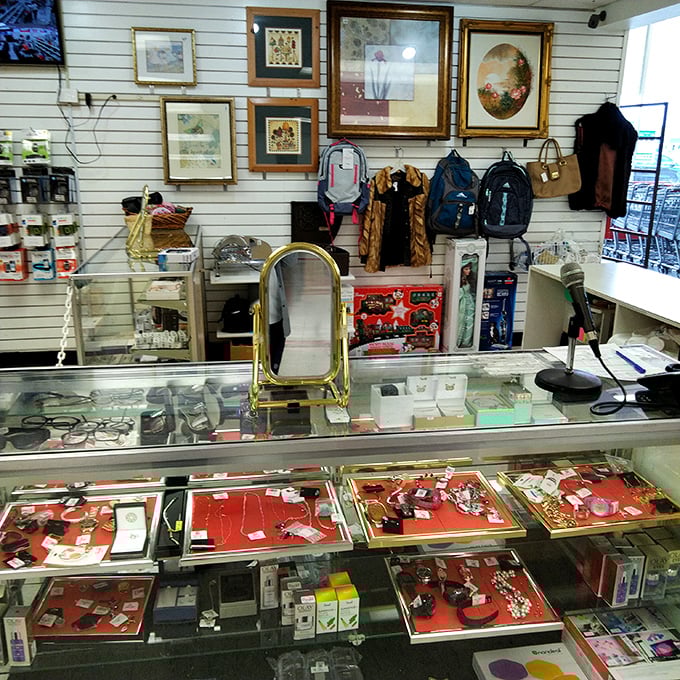 Bling on a budget! This jewelry counter is where cubic zirconia dreams and costume jewelry fantasies come true.