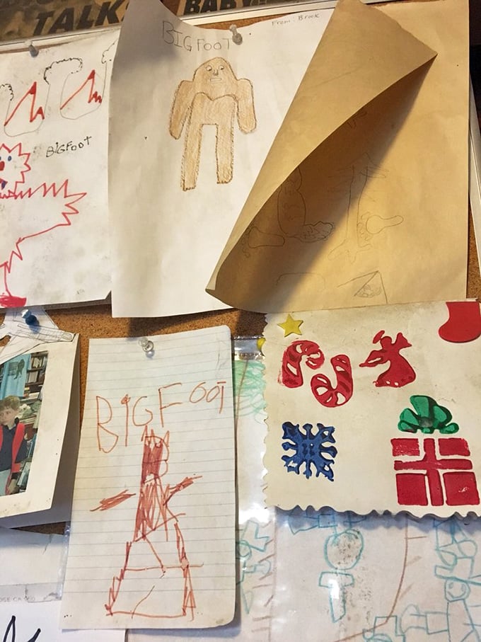 Kids' imaginations run wild at the museum. These adorable doodles prove that Bigfoot is the ultimate imaginary friend.