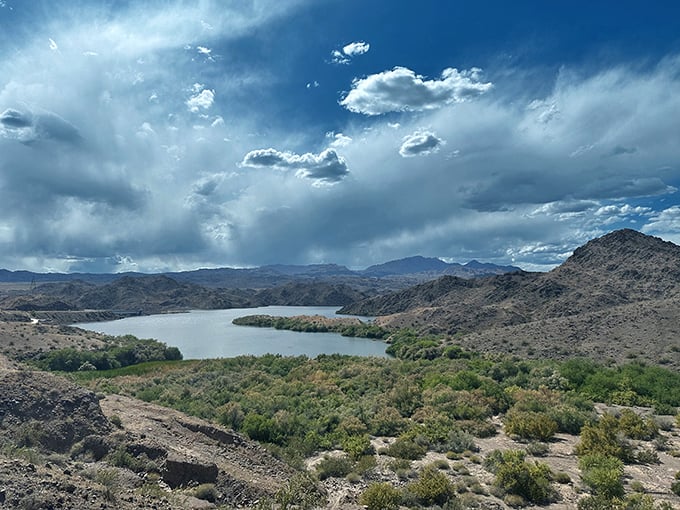 Mother Nature's got skills! She's sculpted these mountains and painted this sky like she's gunning for a cosmic art show blue ribbon.