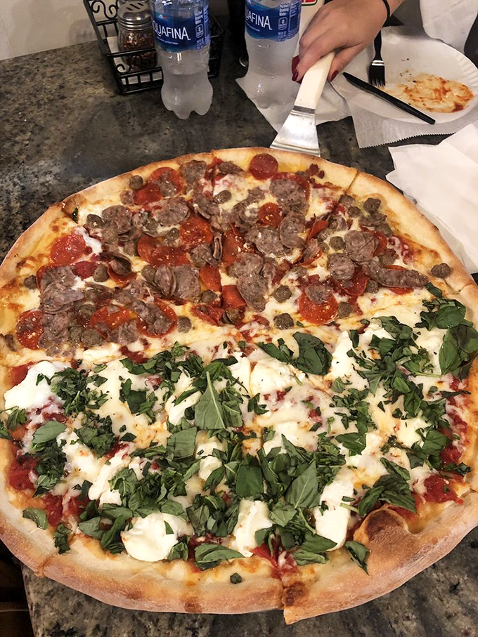 Meat lovers, rejoice! This pizza is packing more protein than a bodybuilder's breakfast &ndash; and it's twice as satisfying.