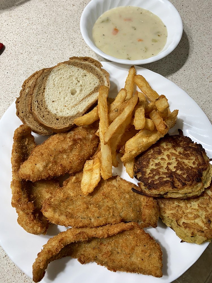 Lake Michigan's finest, transformed into a crispy masterpiece. It's like a fish decided to dress up for the most delicious masquerade ball ever.