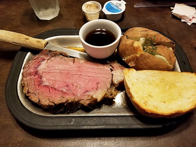 Prime rib so perfectly pink, it could make a vegetarian weep. Served with a side of pure comfort.