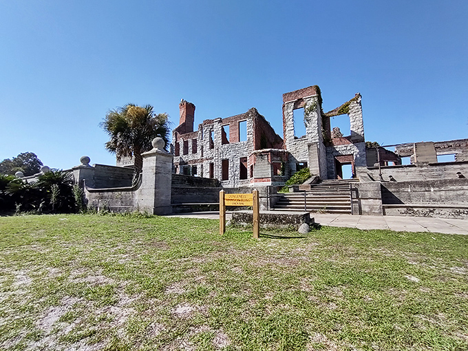 "Sign": Caution: History ahead! This weathered sign is your passport to a world where time stands still and wild horses roam.