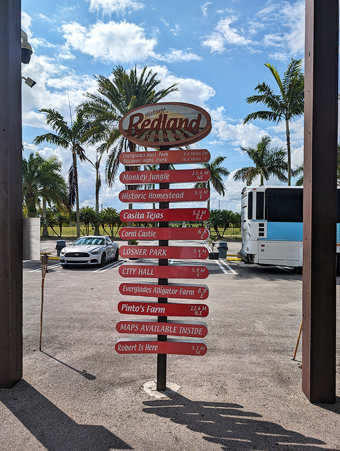Choose your own adventure, Florida style. From monkey jungles to historic homesteads, this sign promises a day of "only in Florida" fun.