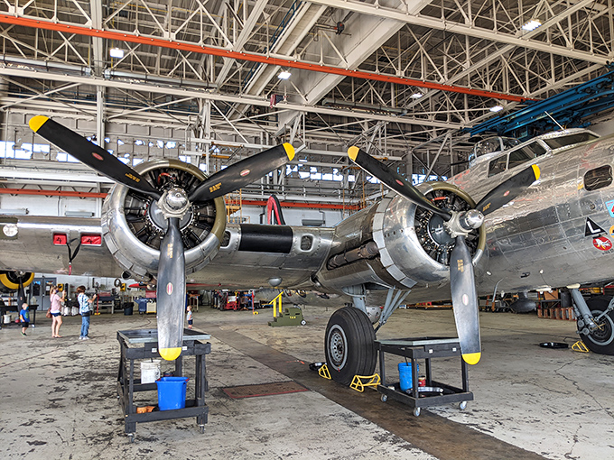 Houston, we have liftoff... of excitement! These visitors are over the moon exploring the museum's out-of-this-world collection.