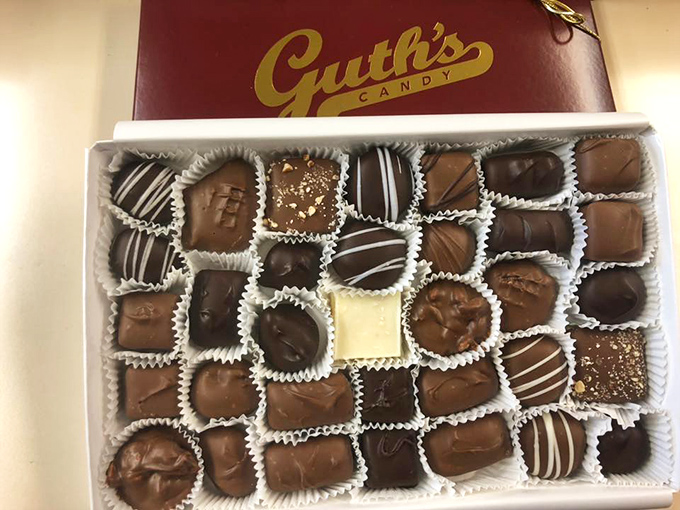 Behold, the ultimate chocolate box! It's like a game of delicious roulette where every choice is a winner.