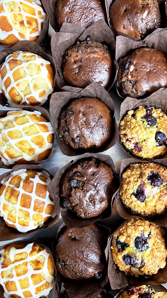 A muffin medley that's music to your mouth. Whether you're Team Chocolate or Squad Streusel, there's a flavor here to hit all the right notes.