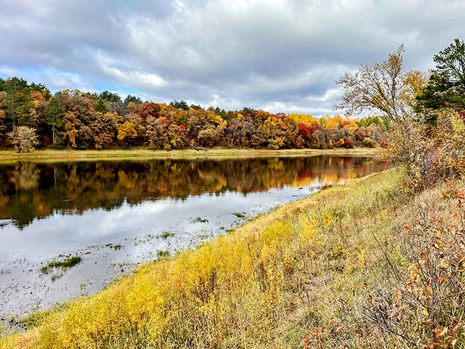 Fall in Minnesota: where the trees put on a show more colorful than a 1970s disco party. Groovy, baby!