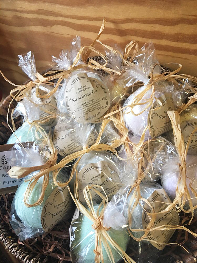 Soap opera in a basket! These artisanal bath bombs promise to turn your tub into a fragrant oasis of relaxation.