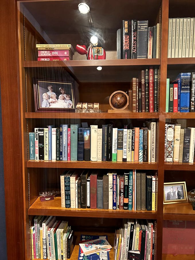 Bookworm's delight! Schulz's personal library is like peeking into the mind of a genius. Bet there's a dog-eared copy of "How to Draw Beagles" in there.