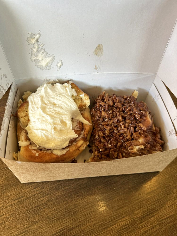 A tale of two buns: one classic, one rebellious. It's like Romeo and Juliet, but with a much sweeter ending.