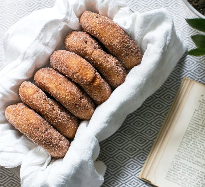 Cinnamon sugar bliss! These doughnuts are like a warm hug for your taste buds. Nostalgia never tasted so sweet.