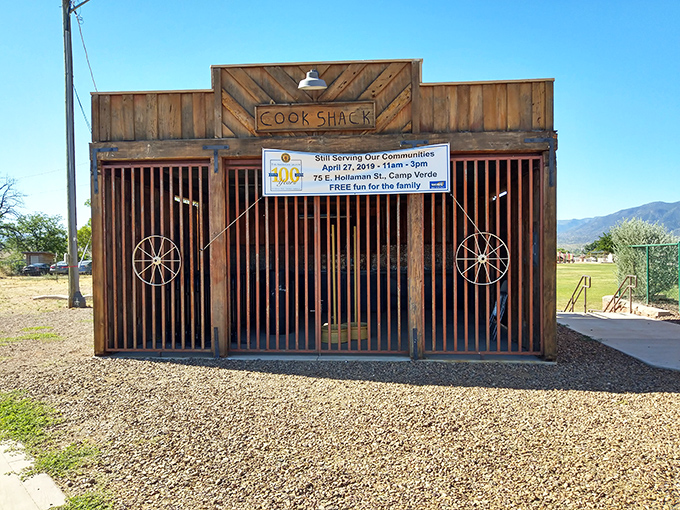 The "Cook Shack" - where culinary dreams went to die and hardtack reigned supreme.