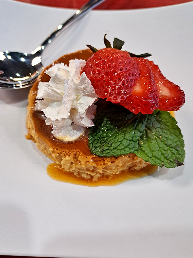Smooth operator! This flan is so silky, it could teach a masterclass in dessert seduction.