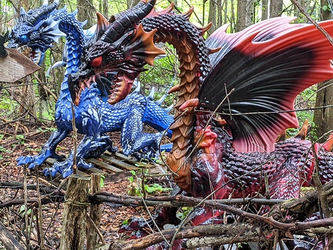 "Game of Thrones" meets "How to Train Your Dragon" in this fantastical forest scene. No fire extinguisher needed!
