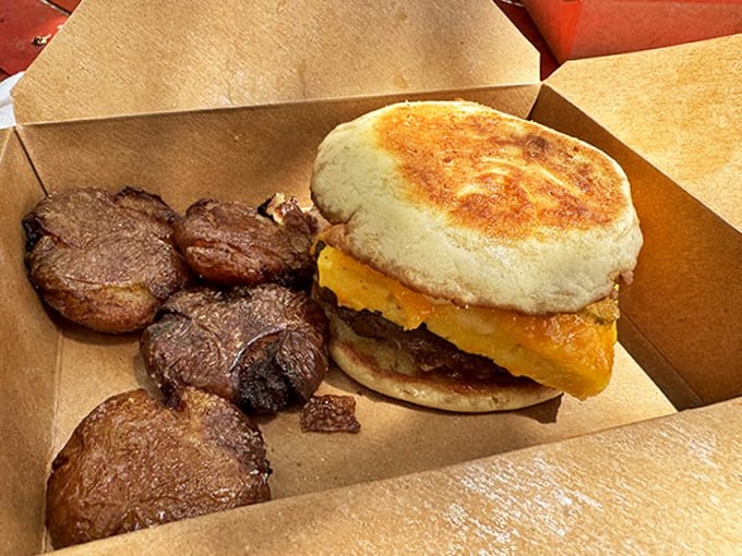 Is it a sandwich? Is it breakfast? It's both, and it's beautiful! This handheld wonder is the Swiss Army knife of morning meals.