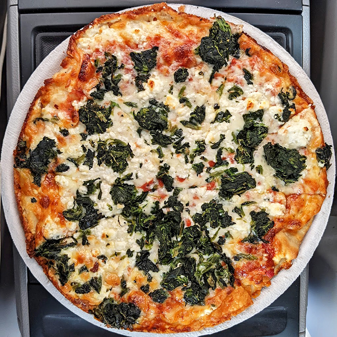 A Greek tragedy? Hardly! This pizza is a epic tale of flavors that would make Zeus himself descend from Mount Olympus for a bite.