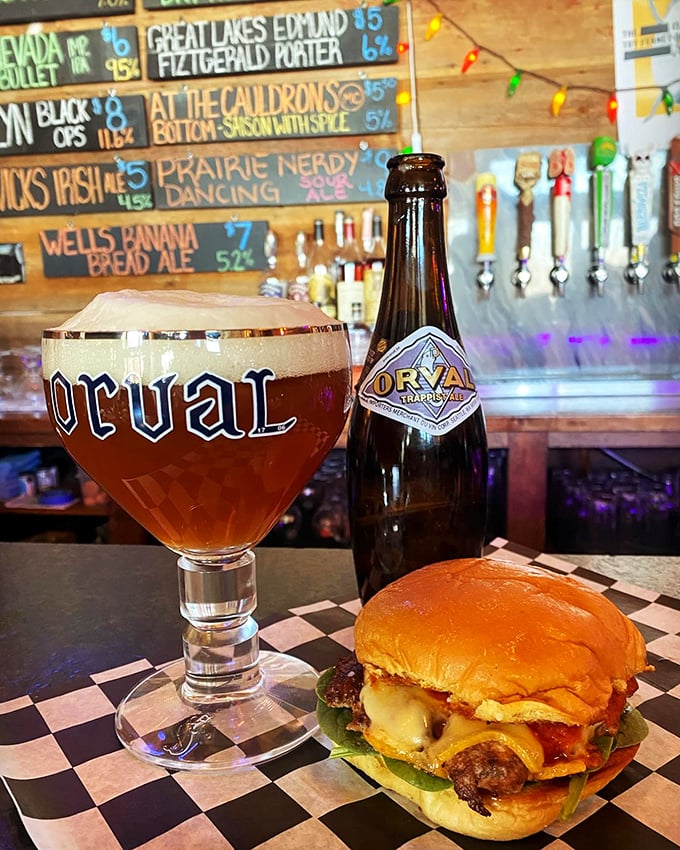 When a Belgian brew meets an all-American burger, it's like the United Nations of deliciousness. Diplomacy never tasted so good!