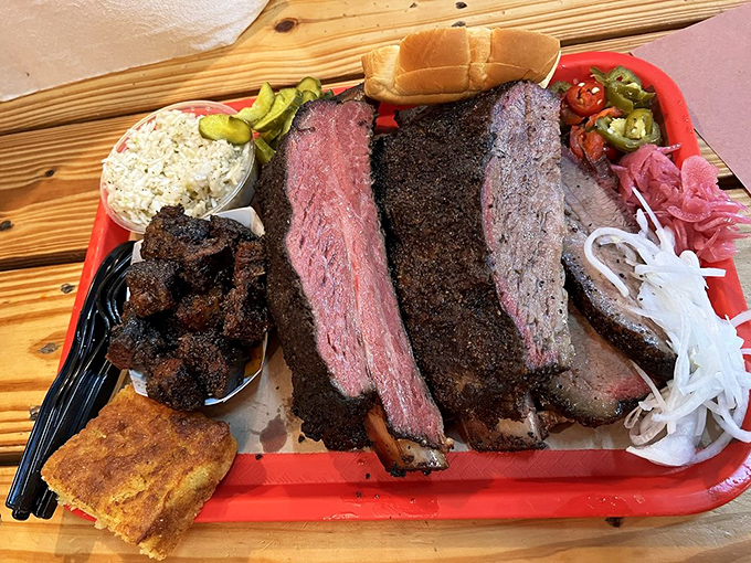 Brisket so tender, it practically slices itself. Paired with sides that'll make you forget vegetables were ever boring.