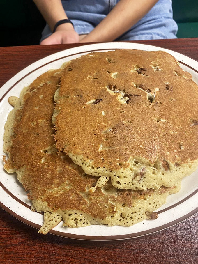 These pecan pancakes are nuttier than a squirrel's winter stash, and twice as satisfying. Maple syrup sold separately, but highly recommended!