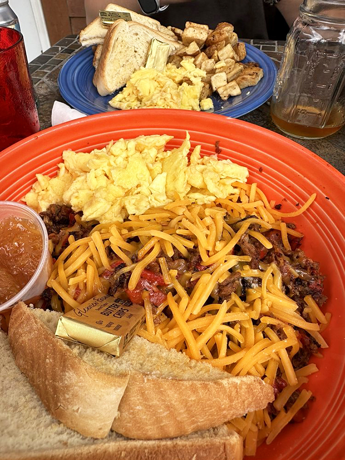 The Philly cheese steak breakfast bowl: Where Philly meets West Virginia for a delicious morning rendezvous. Rocky would approve!