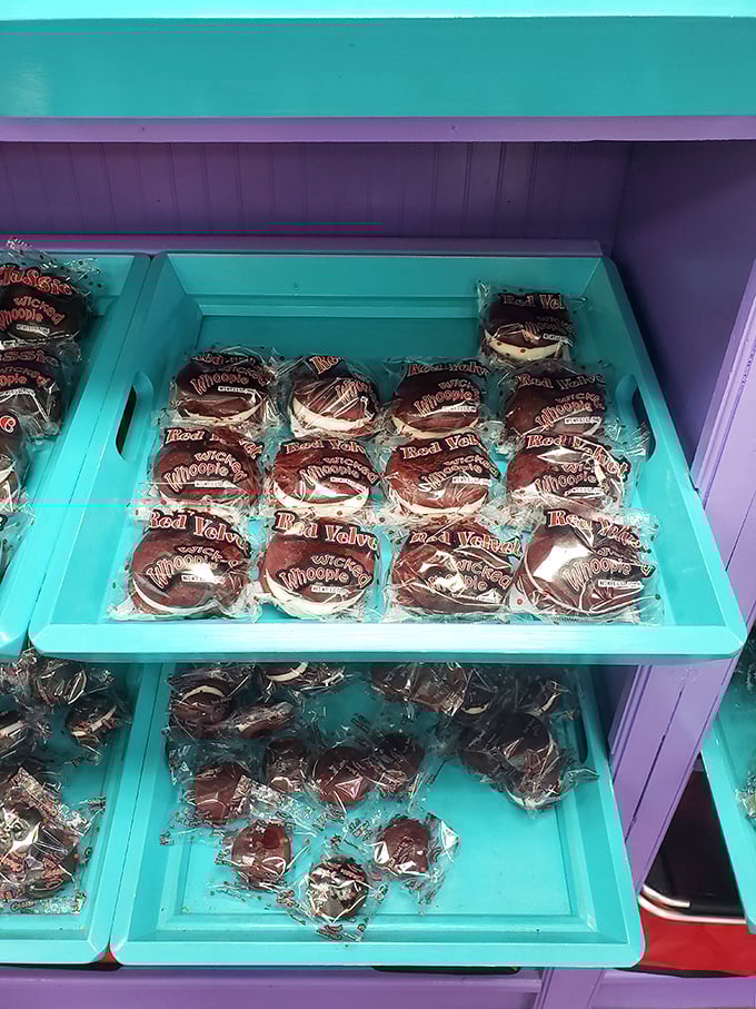 Red velvet revolution! These whoopie pies are so vibrant, they might just start their own dessert uprising.