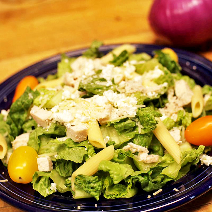 Who says you can't make friends with salad? This vibrant bowl of greens is so fresh, it might just start its own Instagram account.