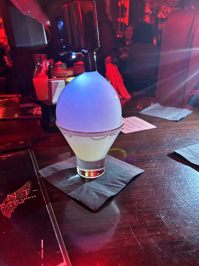 Is that a... lightbulb? Nope, it's a cocktail that's about to brighten your evening. Talk about a brilliant idea for a drink!