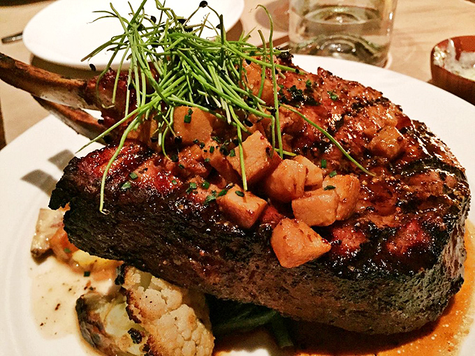 Behold the steak that launched a thousand food comas! This beauty is so perfectly charred, it could make a vegetarian reconsider their life choices.