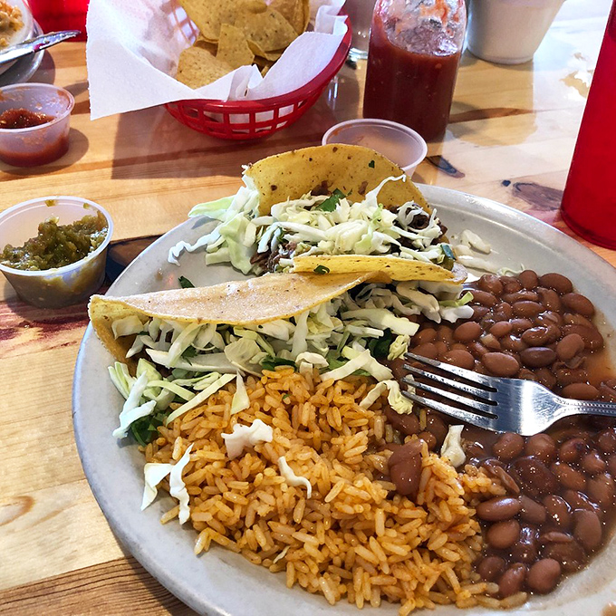 A fiesta on a plate! This taco spread is more colorful than a mariachi band's wardrobe.