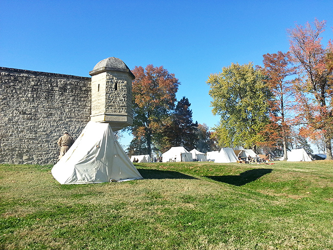 "Teepees on the fort grounds? It's like a historical mashup! Imagine the conversations between French soldiers and Native Americans&mdash;the original cultural exchange program."