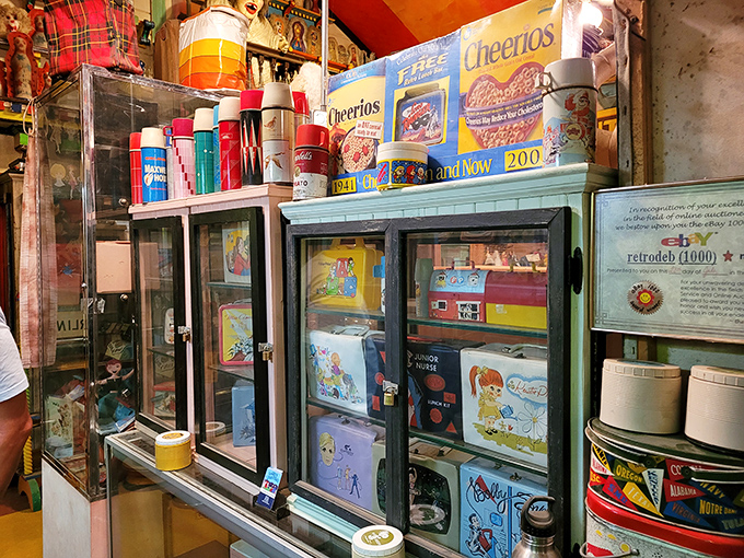 From cereal box prizes to coveted collectibles, this shelf is a treasure trove of trinkets that'll have you exclaiming, "I remember that!"