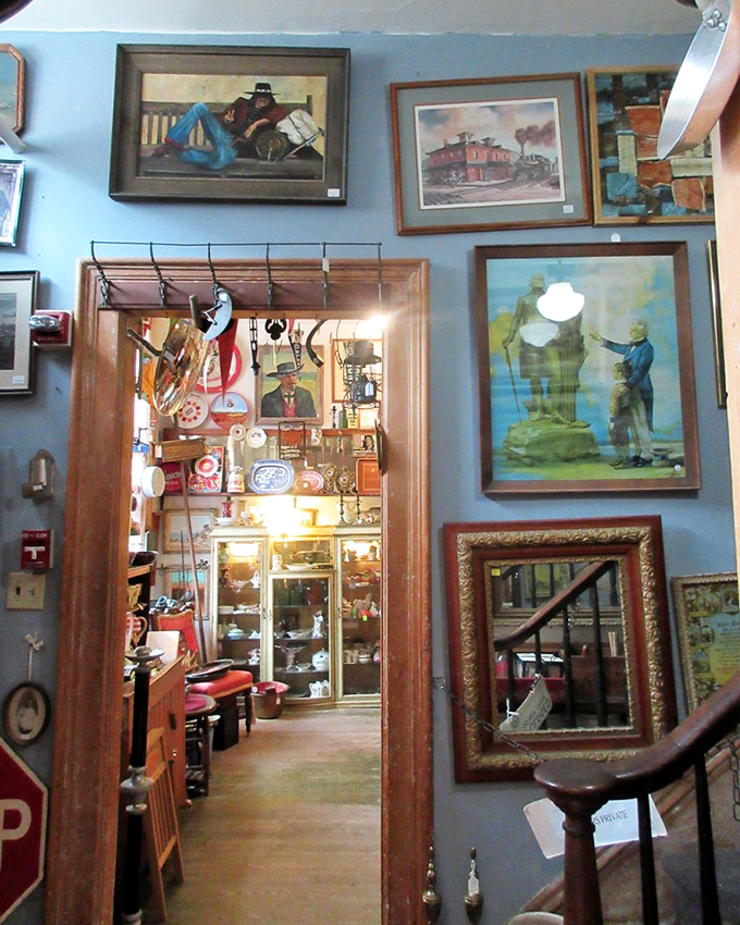 Who needs a museum when you've got this wall? It's like a greatest hits album of quirky art, minus the overpriced gift shop.