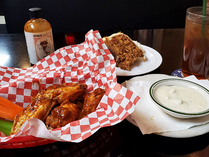 A feast fit for a king (or queen)! This spread of wings, veggies, and dipping sauce is the royal treatment your taste buds deserve.
