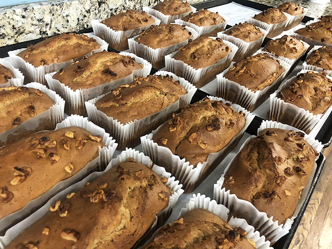 Banana bread or modern art? These loaves are so beautifully golden, they could hang in a gallery. But trust me, they're much better in your stomach.