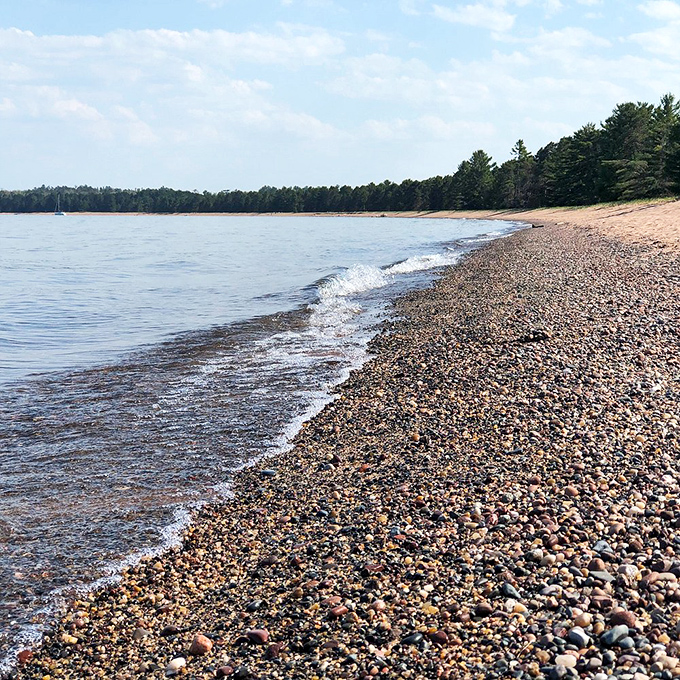 Beach therapy in session: Lake Superior's shoreline offers a free spa day, complete with natural exfoliation and soothing wave sounds.