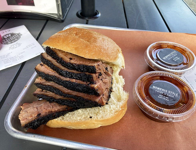 Brisket so tender, it practically slices itself. It's the Fabio of the BBQ world&mdash;smooth, irresistible, and often imitated but never duplicated.