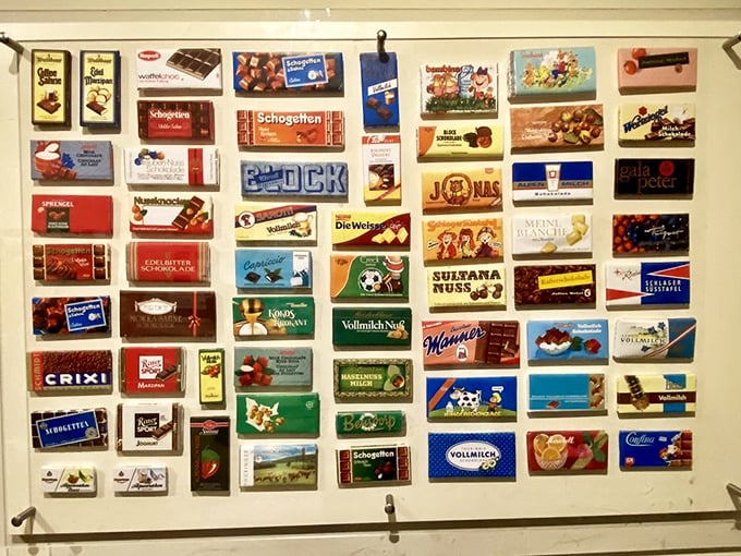 A chocolate lover's version of "99 Bottles of Beer on the Wall." Each wrapper tells a story of cocoa-fueled happiness.