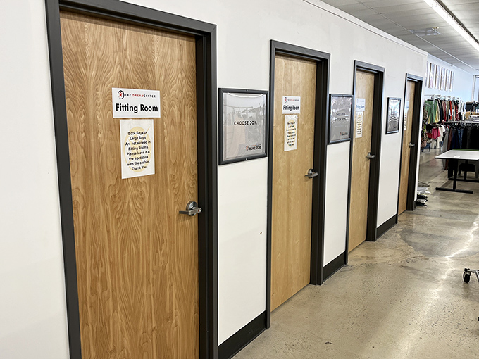 Fitting rooms: where fashion dreams are born or politely declined. Either way, your wallet breathes a sigh of relief.