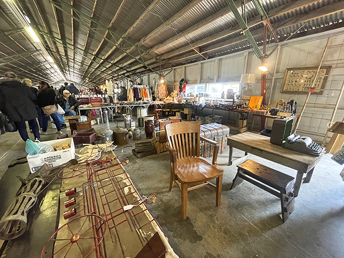 Furniture with stories to tell. That chair might have seated a president, or maybe just someone's Uncle Bob. Either way, it's got character!