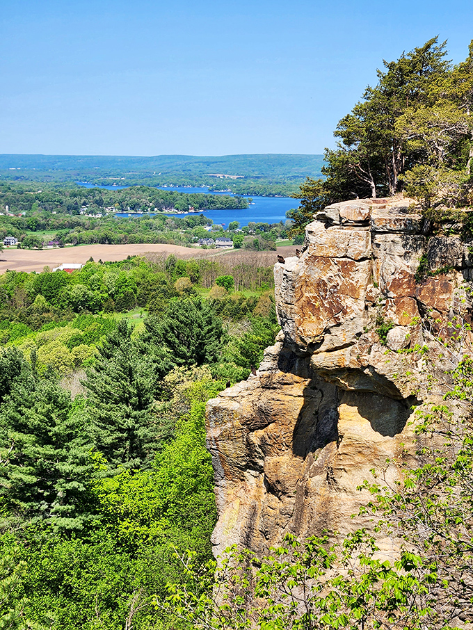 Gibraltar Rock: Wisconsin's answer to the Grand Canyon. Okay, maybe not quite, but the view will still knock your hiking socks off!