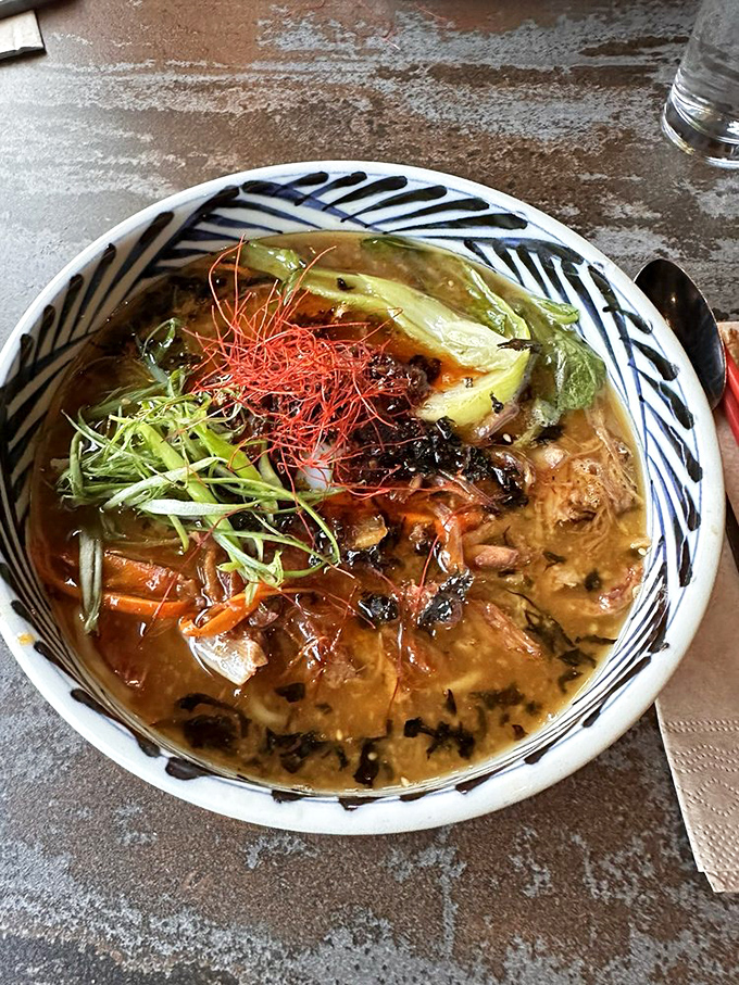 Korea meets Minnesota in a bowl. This ramen is like a warm hug from your Korean grandmother &ndash; if you had one.